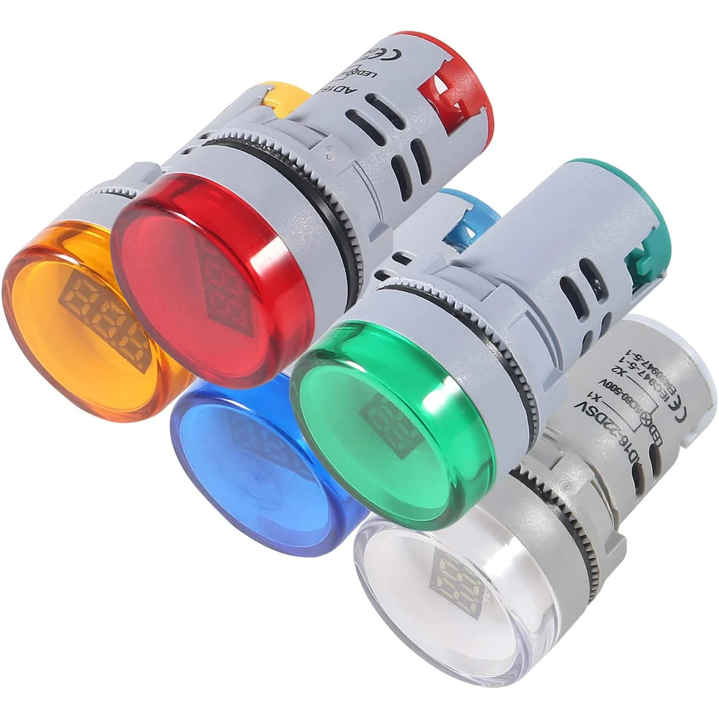 1pcs-Round-LED-Voltage-Meter-Indicator-Digital-LED-Display-Voltmeter-AC ...