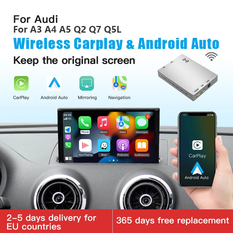 AUTOABC-Wireless-Apple-CarPlay-Android-Auto-Interface-for-Audi-A3-A4-A5 ...