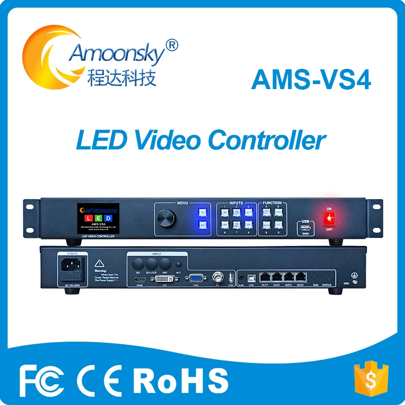 AMS VS4 LED 비디오 컨트롤러 통합형 TS902 LED 송신 카드 (Linsn X102 X104 X2000과 유사한 ...