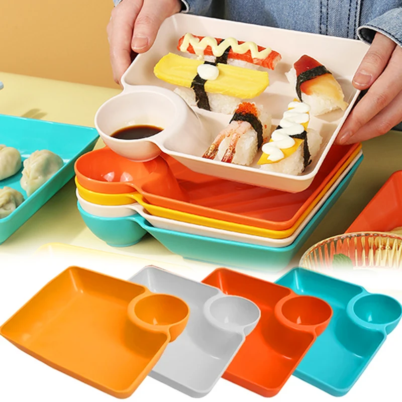 Dipping Dish Dumpling Sushi Serving Plate with Dipping Saucer Snack ...