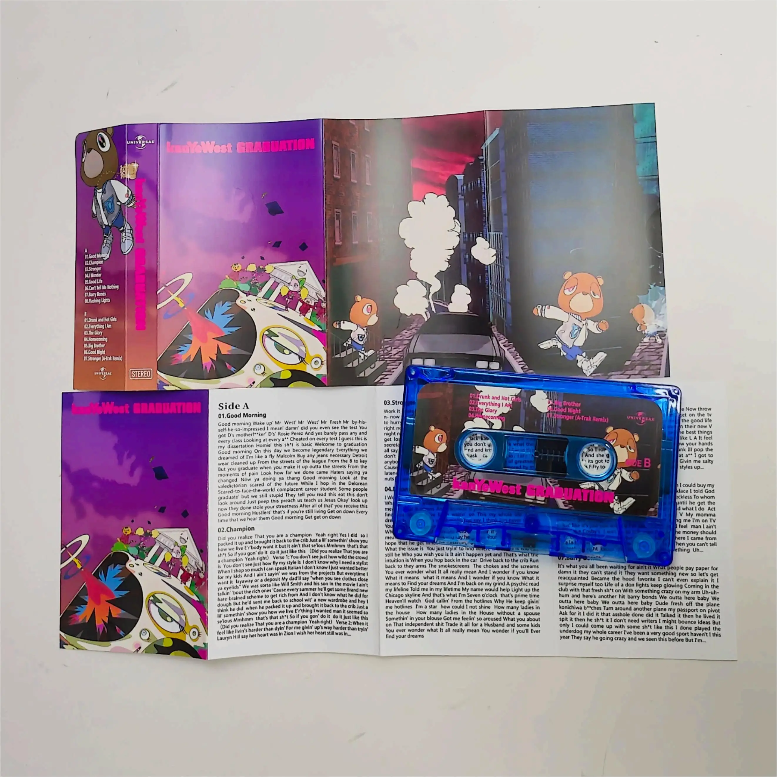 New Rap Konman Kanye West Music Tape Graduation Album Music Cassettes ...