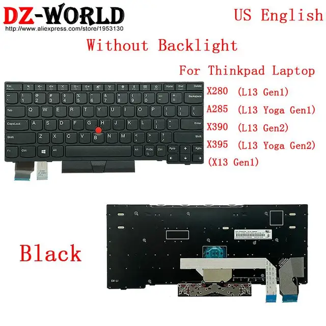 US English Backlight Keyboard for Lenovo Thinkpad X280 A285 X390 X395 ...