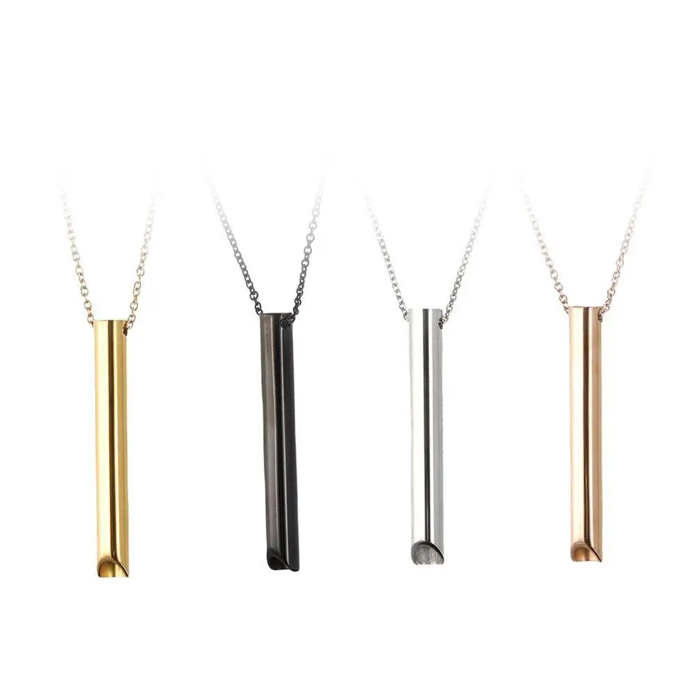 Stainless Steel Breathing Necklace Stress Anxiety Mindfulness Color ...