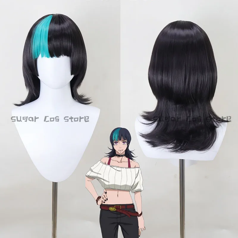 Anime Kirara Hoshi Cosplay Wig Black Blue Shoulder-length Heat ...