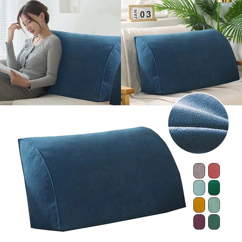 Solid Color Pillowcase Triangle Sofa Back Cushion Cover Seat Pad Cover ...