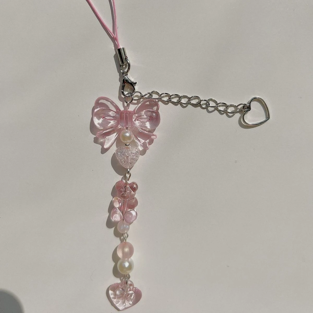 Y2k Phone Charms Pendant Kawaii Bear Cellphone Chain Strap Lanyard For ...