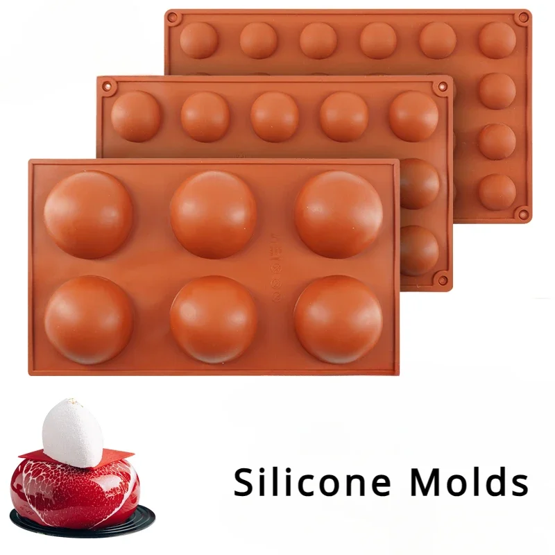 Sphere-Silicone-Molds-Silicon-Dome-mold-semi-sphere-Baking-Mould-for ...