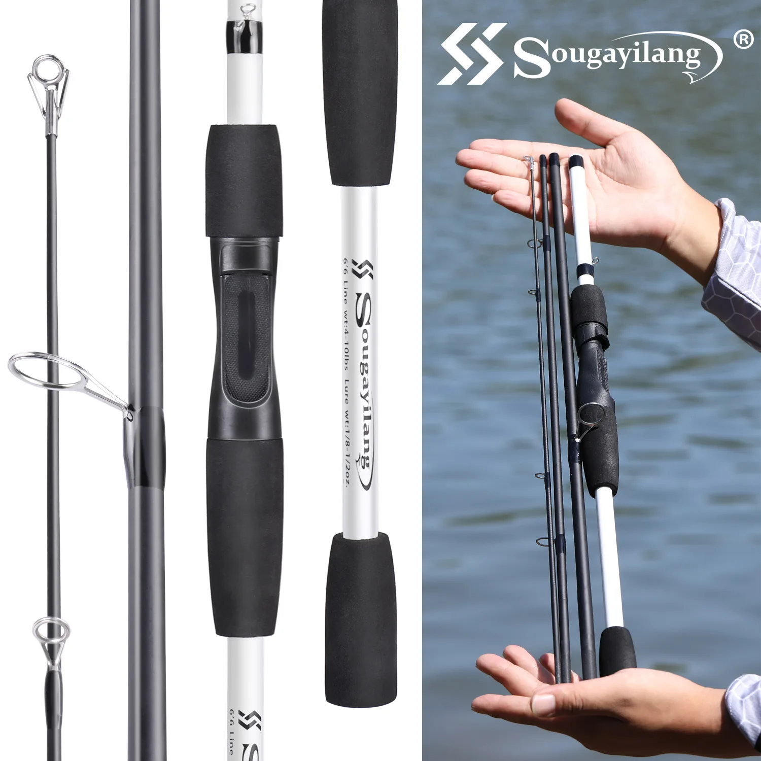Sougayilang-4Sections-Fishing-Rod-165cm-175cm-198cm-Carbon-Lure ...
