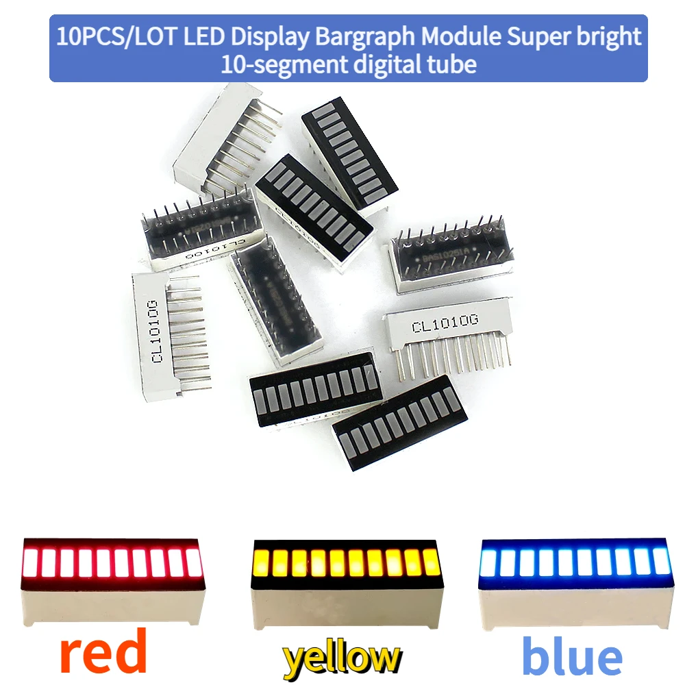 5PCS-LOT-LED-Display-Bargraph-Module-Super-bright-10-segment-digital ...