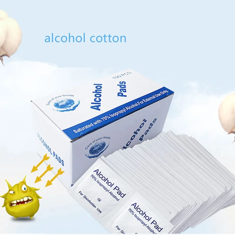 Artlalic 1000 Pcs/ 10Box Alcohol Wipe Pad Wet Wipe 70% Isopropyl ...