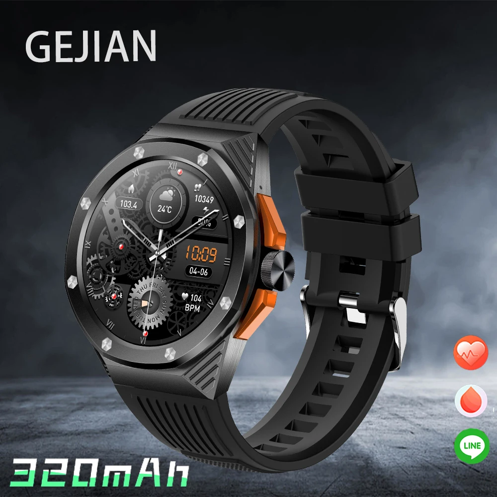 GEJIAN-Bluetooth-Anruf-Smartwatch-Sprachassistent-Full-Touch-Screen ...