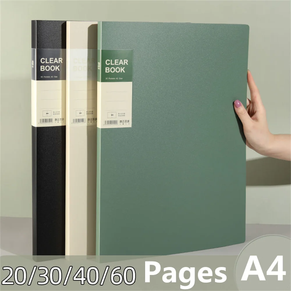 20-30-40-60-Pages-A4-Side-Transparent-Thickening-Folder-High-Quality ...