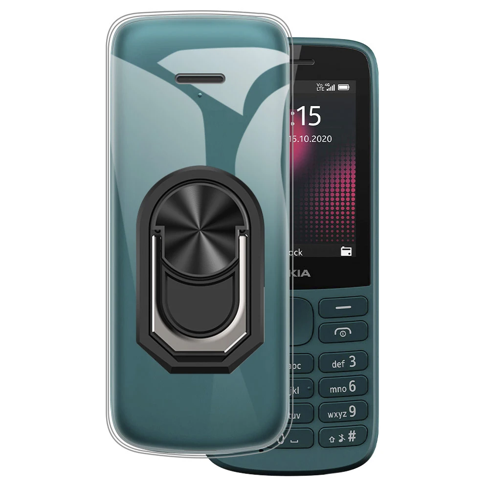 Soporte de anillo a prueba de golpes de lujo para Nokia 215 4G funda de ...