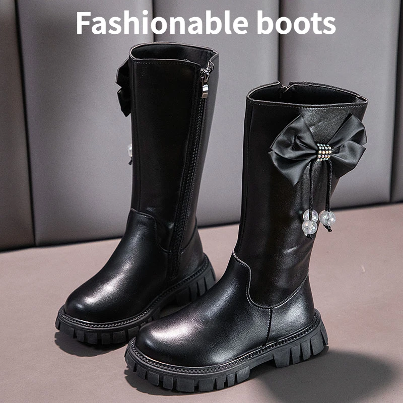 Girl-Boots-Long-Sleeved-Princess-Boots-Fashion-Childrens-Boots-High ...