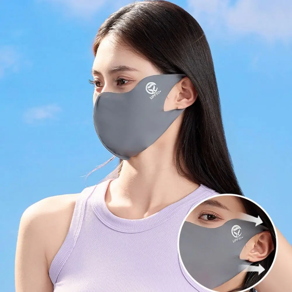Summer-Ice-Silk-Mask-Thin-Sunscreen-Face-Scarf-Solid-Color-Face-Cover ...