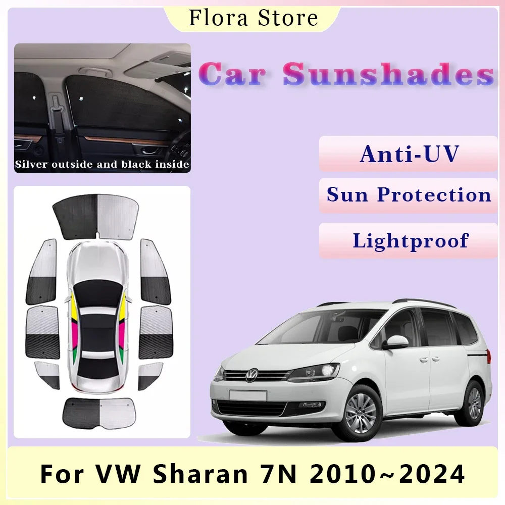 Car Sunshades for Volkswagen VW Sharan 7N 2010~2024 Full Coverage ...