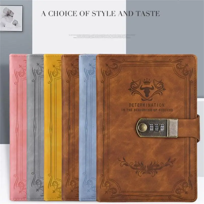1Pc-Diary-With-Lock-Combination-Book-Thickened-Combination-Lock-Student ...