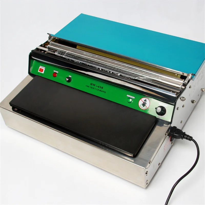 450mm-Width-Food-Tray-Wrapper-Stretcher-Film-Wrap-Sealer-Sealing ...