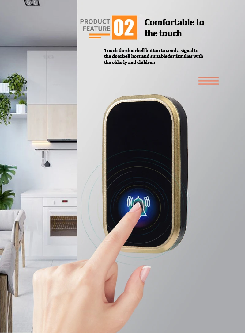 Sonnette - carillon,Sonnette de porte sans fil pour maison intelligente ...