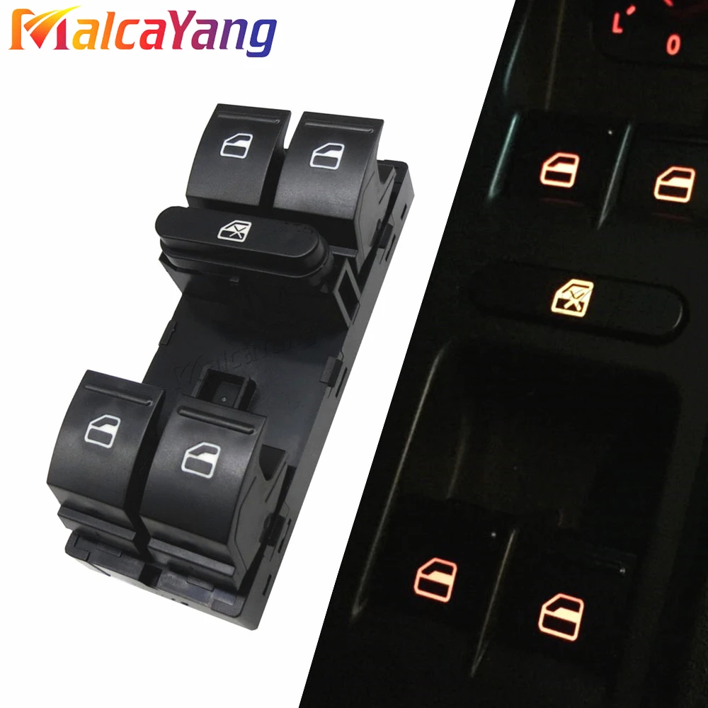 5ND959857 Driver Side Master Window Controller Switch For 2006-2011 VW ...