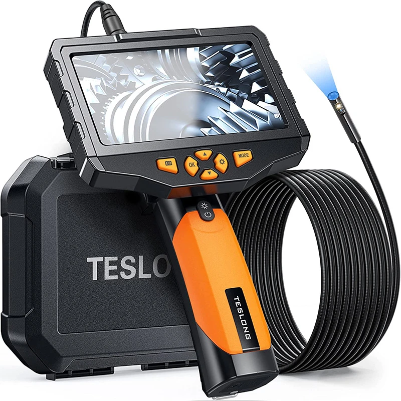 Teslong 5 inches IPS Inspection Camera, Dual Lens Borescope, Endoscope ...