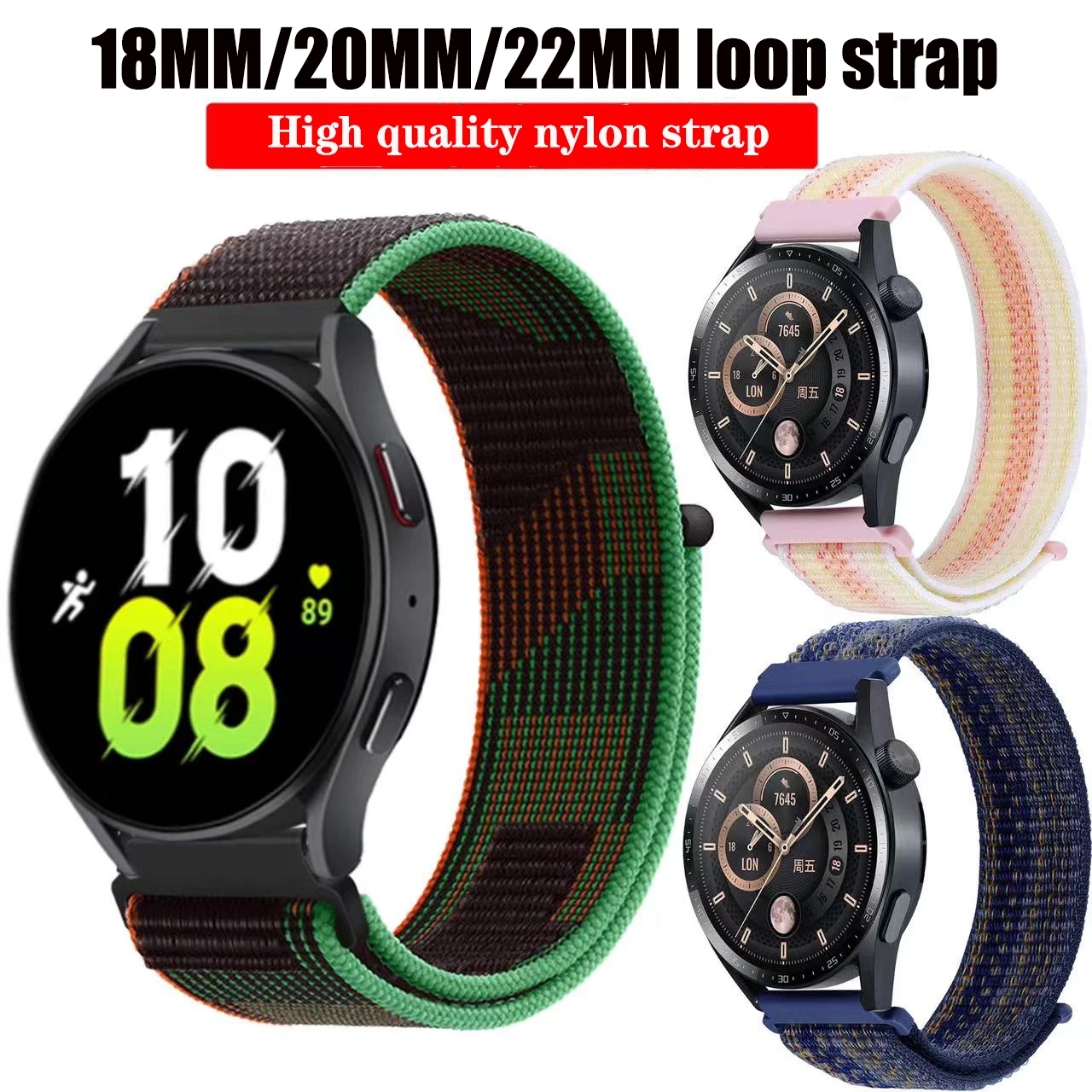 16mm-18mm-20mm-22mm-Nylon-Strap-for-Garmin-Forerunner-255S-Band-Garmin ...