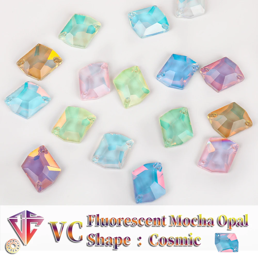 VC-Mocha-Opale-Cosmique-Fluorescente-Coudre-sur-Strass-Diamant-Dos-pio ...