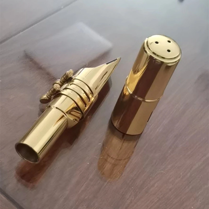 High Quality Metal Brass Gold Lacquer Saxophone Mouthpiece For Baritone ...