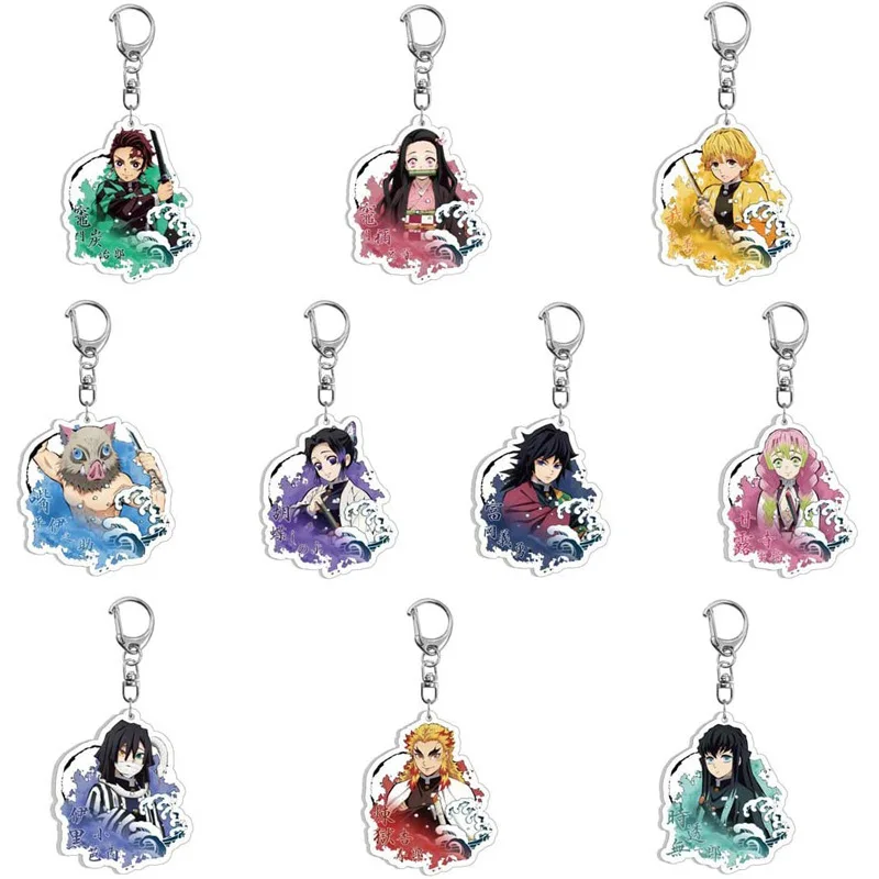 Anime Demon Slayer Keychain Acrylic Kimetsu no Yaiba Blade of Ghost ...