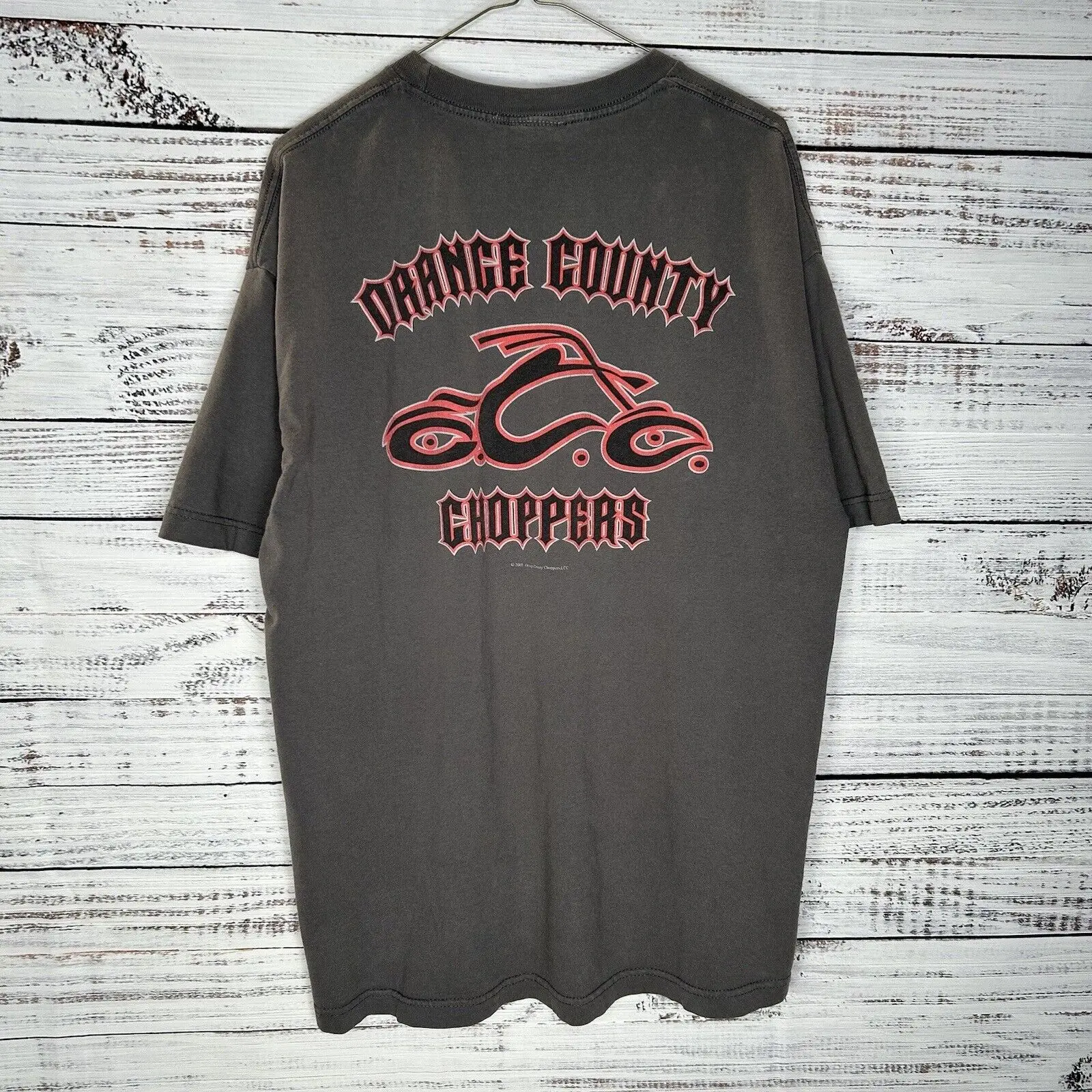 Vintage Y2K Orange County Choppers OCC Biker T-Shirt Faded Graphic T ...