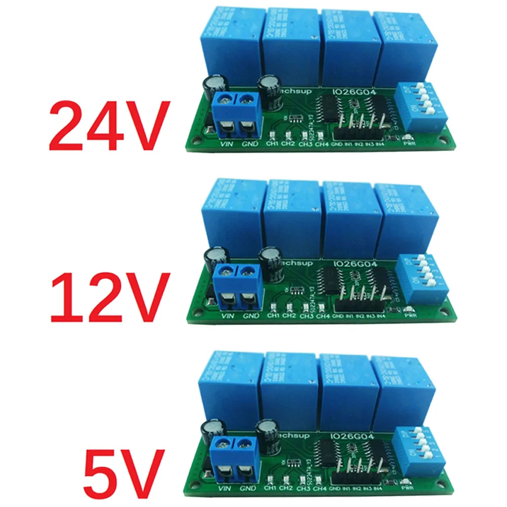 4ch-DC-5V-12V-24V-DIP-Switch-Delay-Relay-Module-Flip-Flop-Latch ...