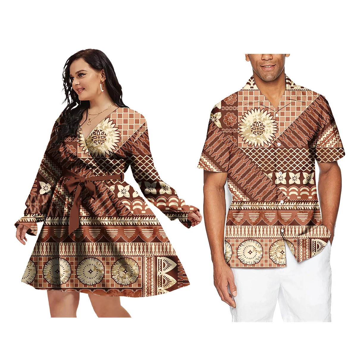 Dresses Women Custom Polynesian Tongan Fijian Tribal Pacific Island ...