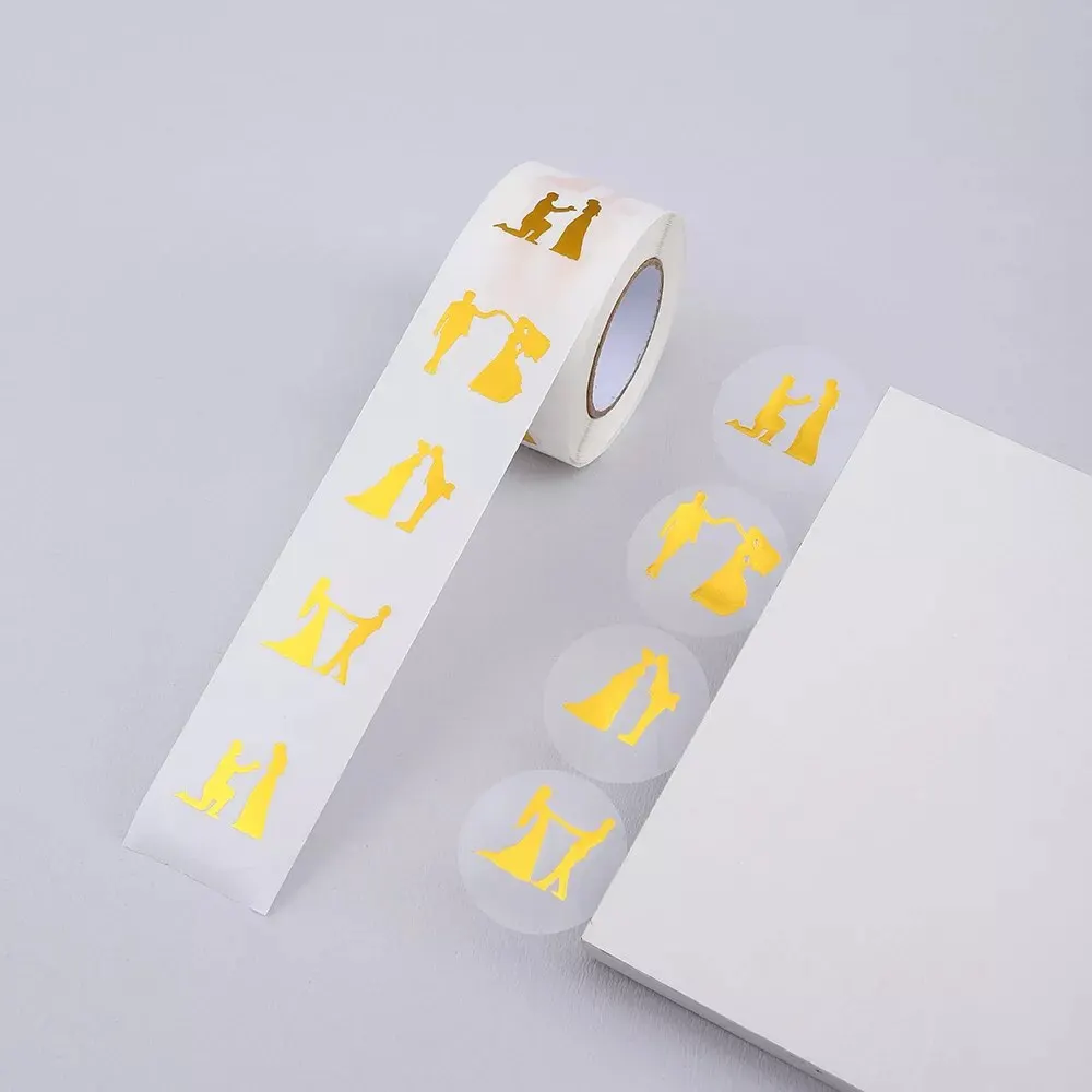 Rollo-de-pegatinas-de-boda-rollo-de-500-cm-PVC-transparente-redondo-con ...