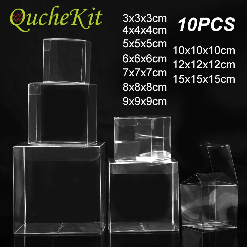 10Pcs-PVC-Clear-Transparent-Candy-Gift-Box-Plastic-Cupcake-Sweet ...