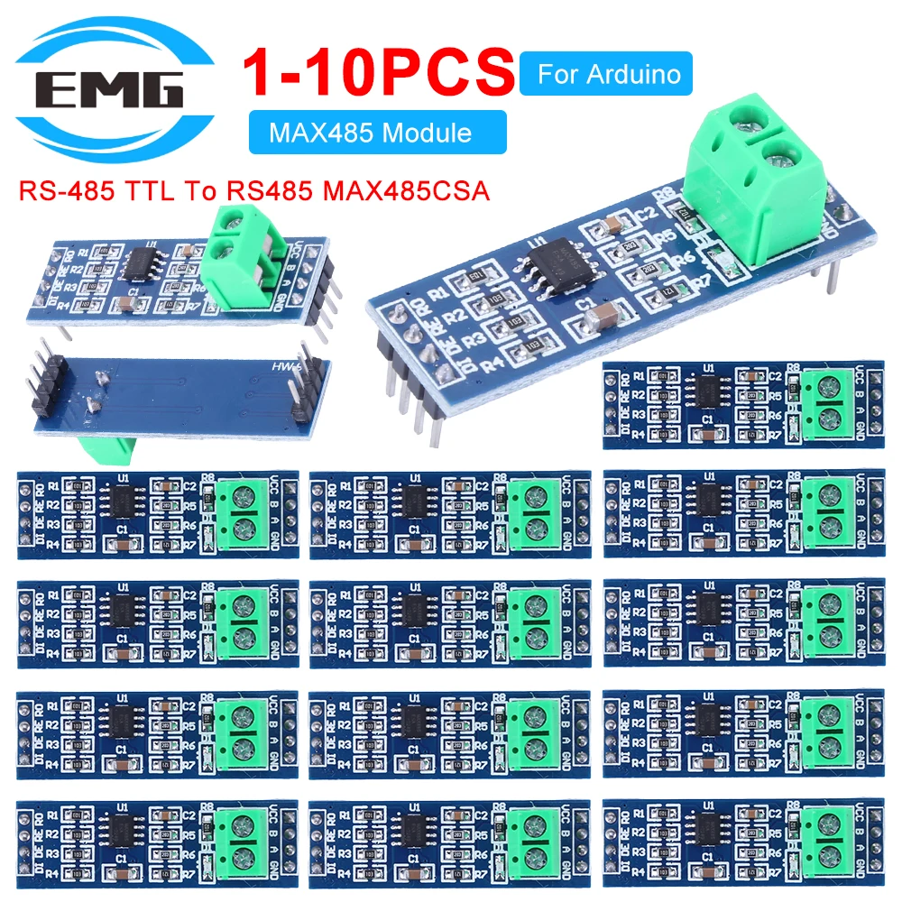 1-10PC-MAX485-Module-RS-485-TTL-To-RS485-MAX485CSA-MAX485-Converter ...