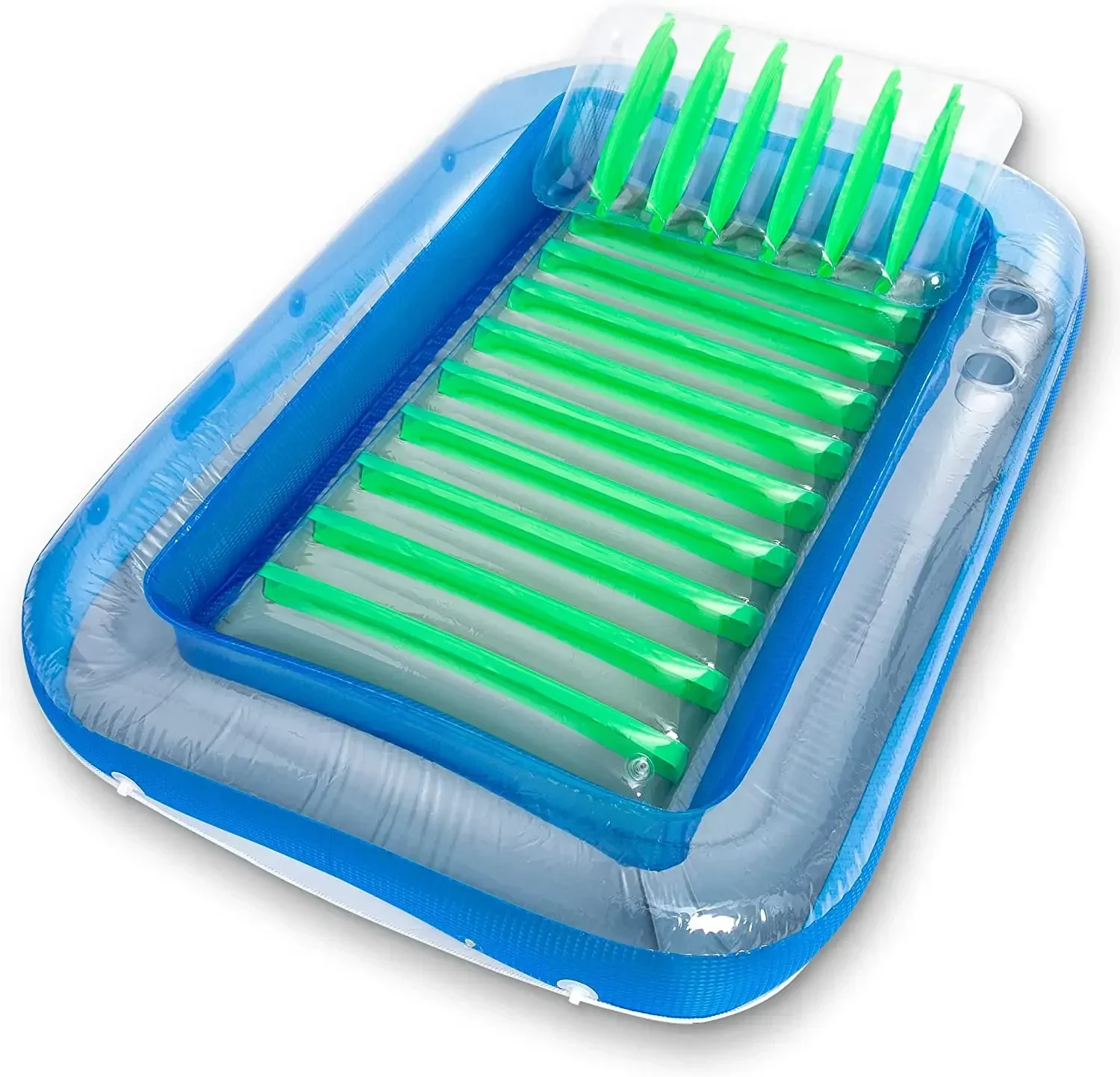 Plastic-Inflatable-Water-Swimming-Bed-Mattress-Float-with-Pillow-PVC ...