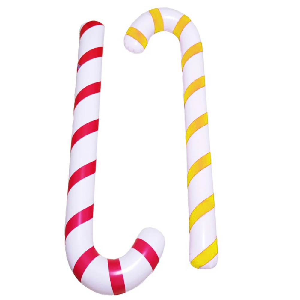 Bastón de caramelo inflable de PVC de 88 cm para Navidad, decoración ...