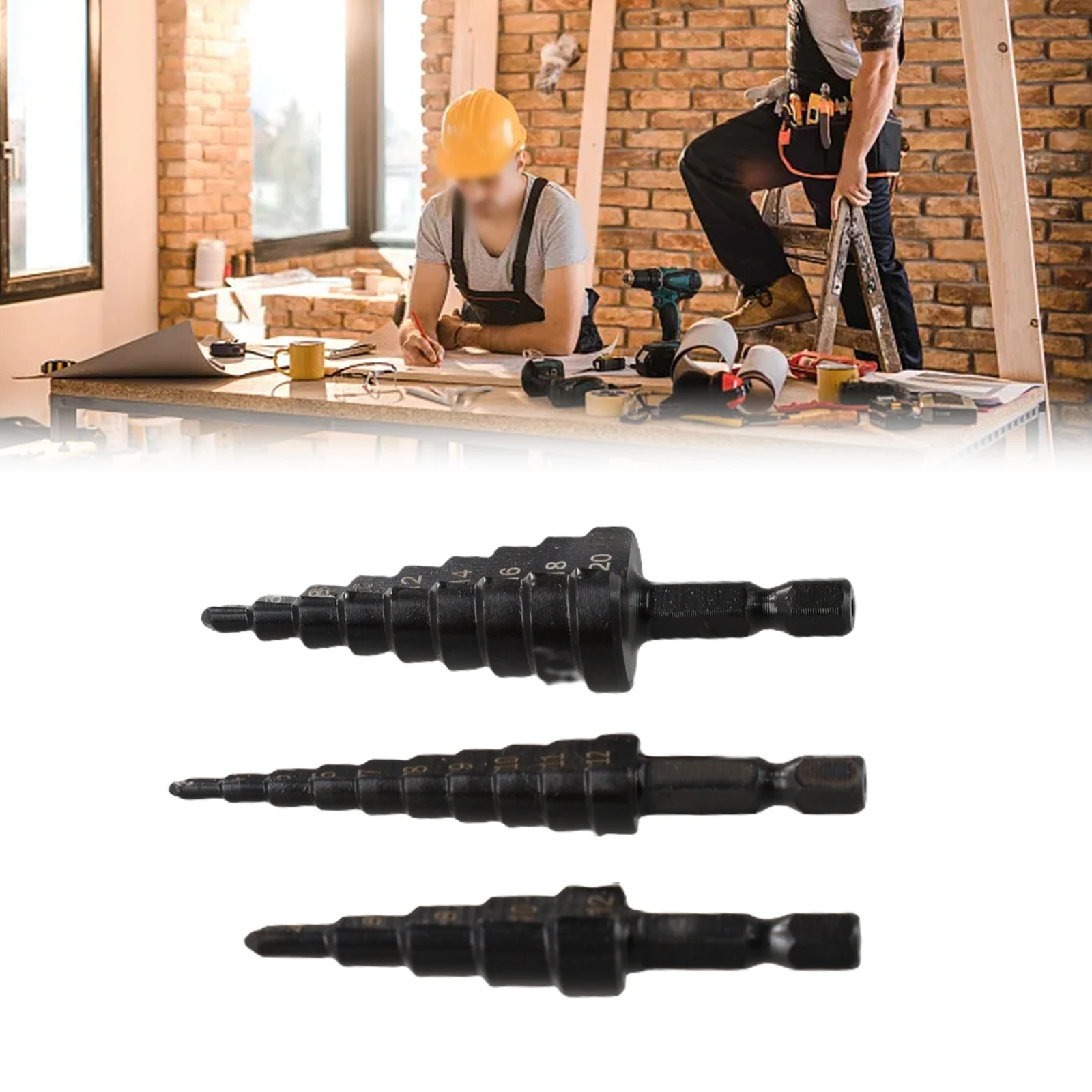 3-12mm-4-12mm-4-20mm-HSS-Straight-Groove-Step-Drill-Bit-Nitrogen-Coated ...