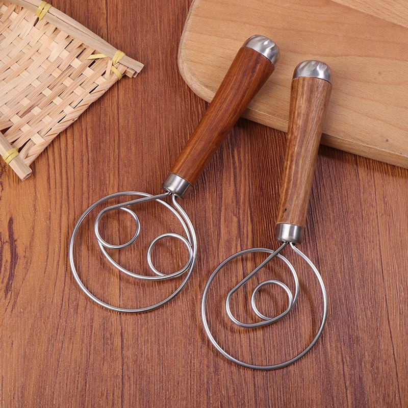 Danish-Dough-Whisk-Wooden-Handle-Eggs-Cream-Mixing-Rods-Double-Holes ...