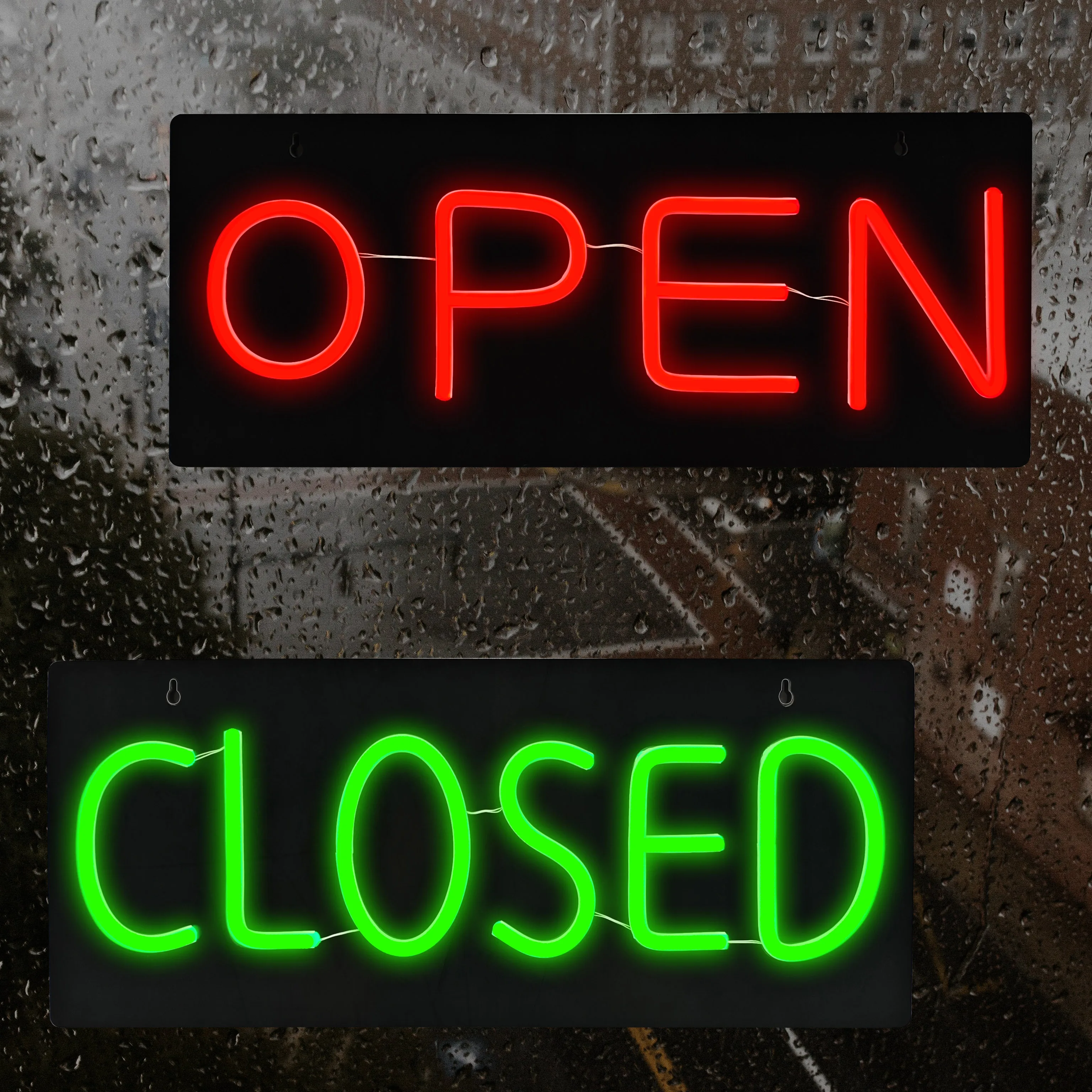 1 Piece Commercial LED Open Close Signs Open and Close Signs Display ...