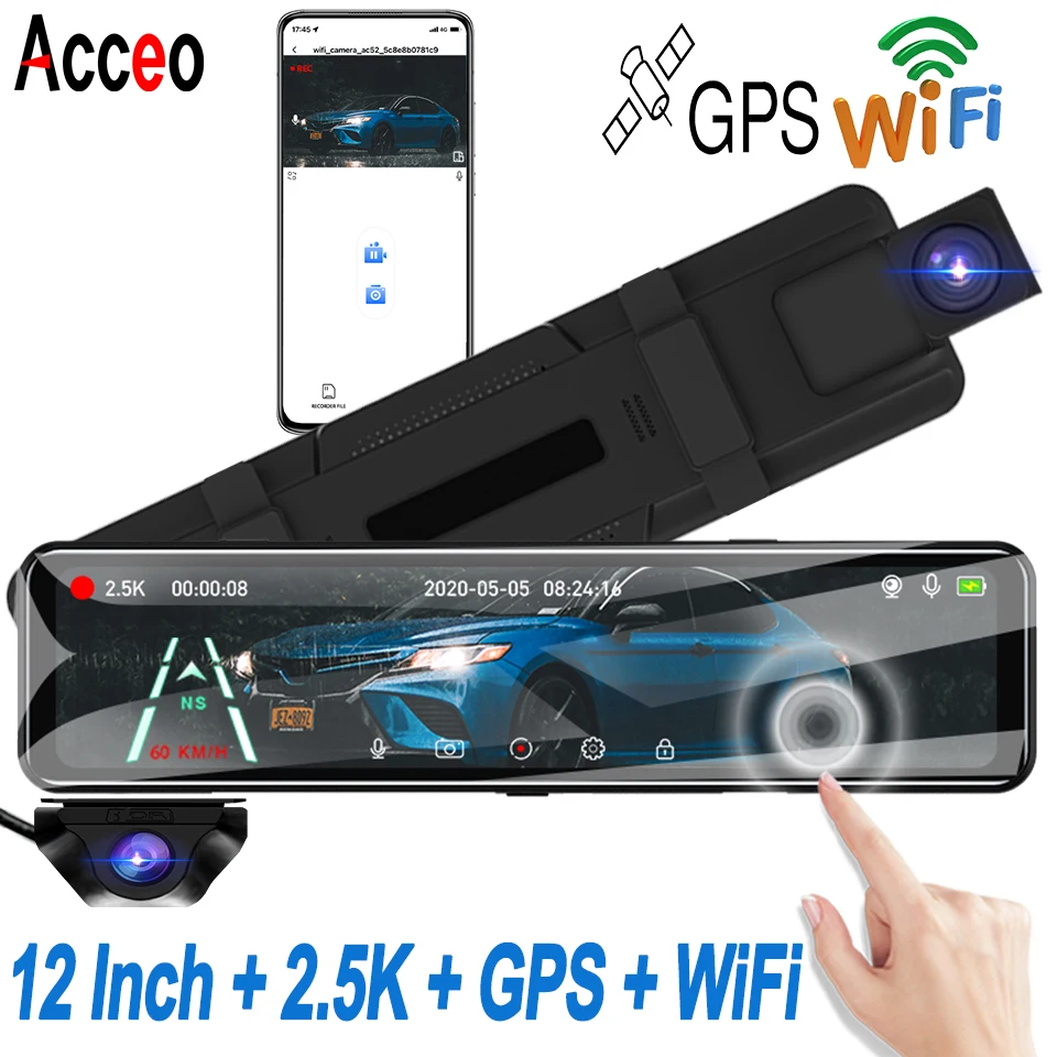 Vehicle-accessories-1080P-Dual-Touch-Screen-Dash-Cam-For-Car-12Inch-Car ...