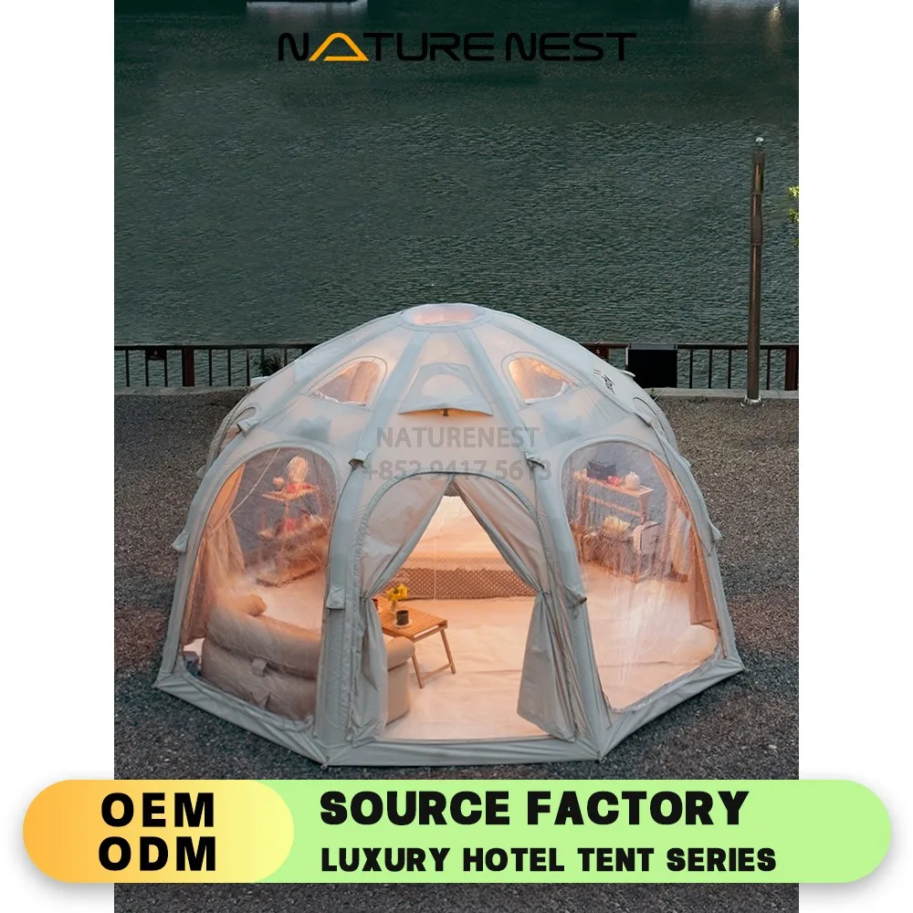 Octagonal-Inflatable-Tent-Starry-Circular-Outdoor-Camping-Go-Hike-Round ...