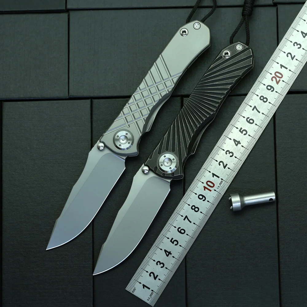 Chief-Folding-Knife-Titanium-Handle-VG10-Blade-Outdoor-Camping-Hunting ...