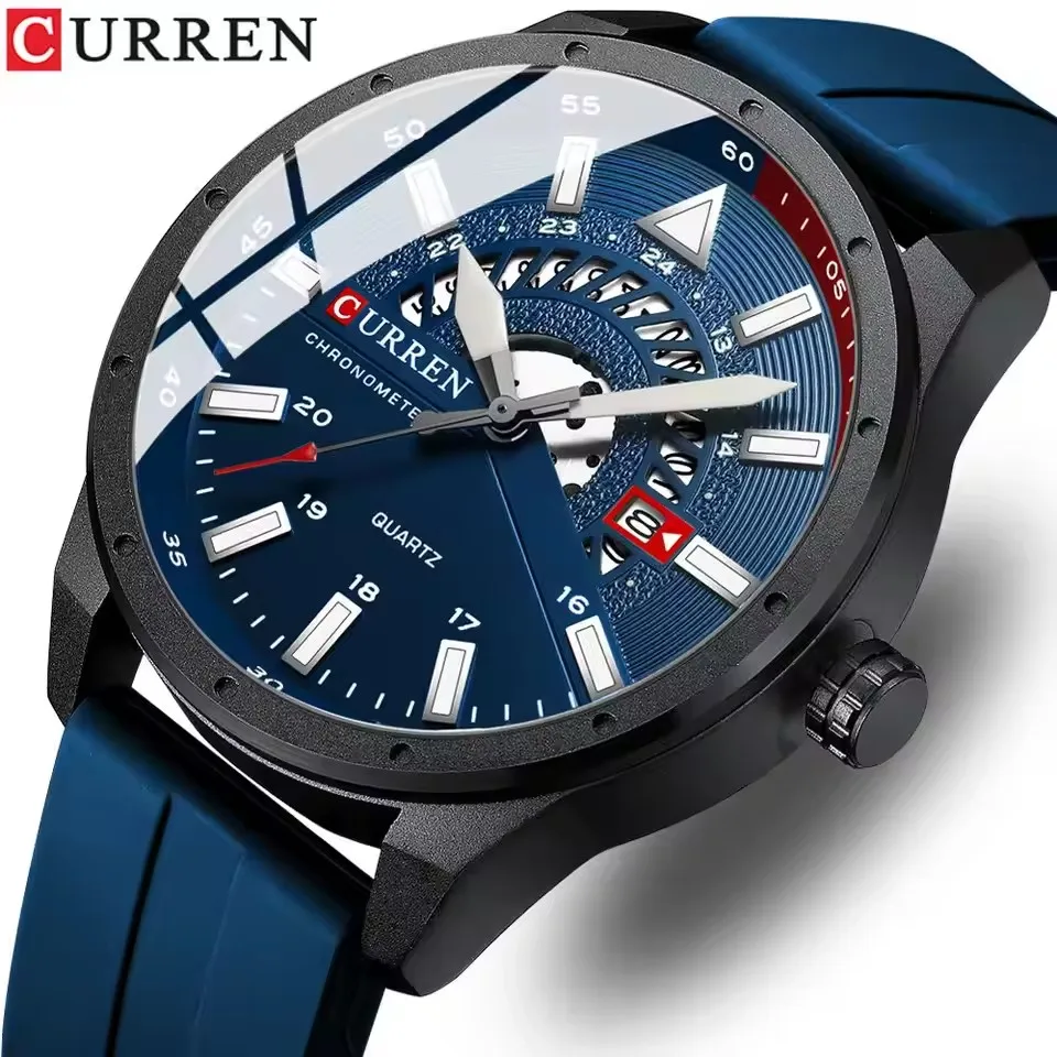 Curren 8421 moda e lazer relógio de quartzo masculino à prova ...
