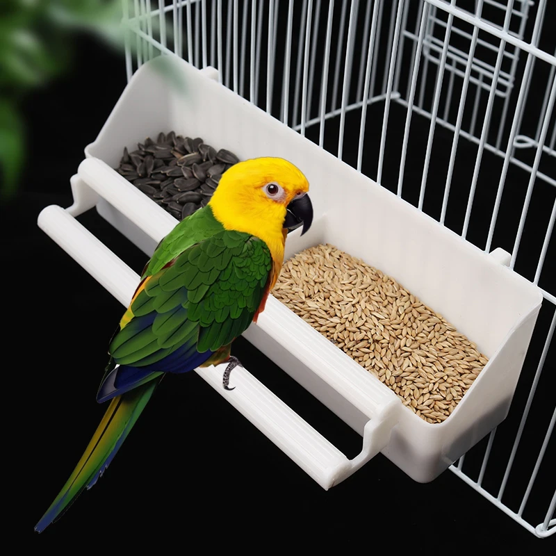 2in1 Bird Food Water Bowl Dual Feeding Cup Bird Pigeons Canary Cage ...