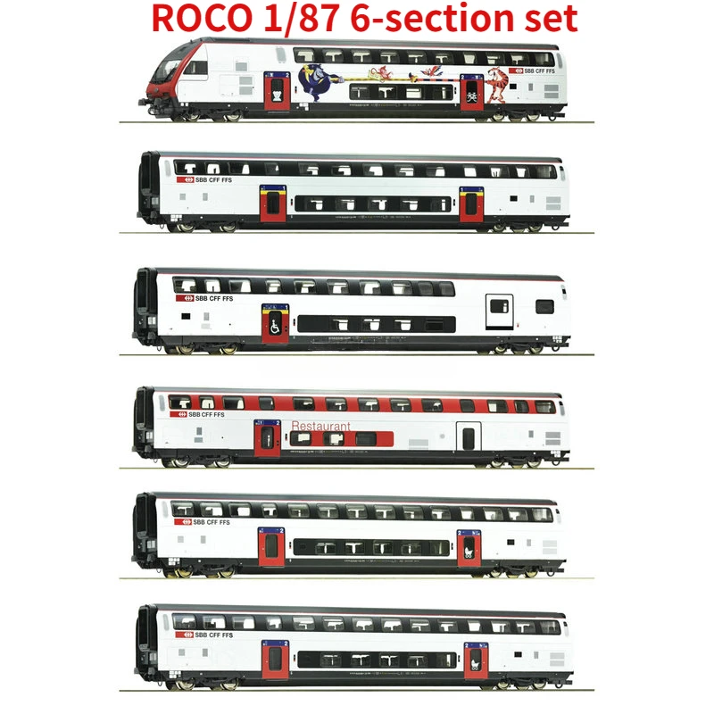 ROCO-HO-Type-1-87-Train-Model-74713-8-IC2000-Double-decker-Coach-Six ...