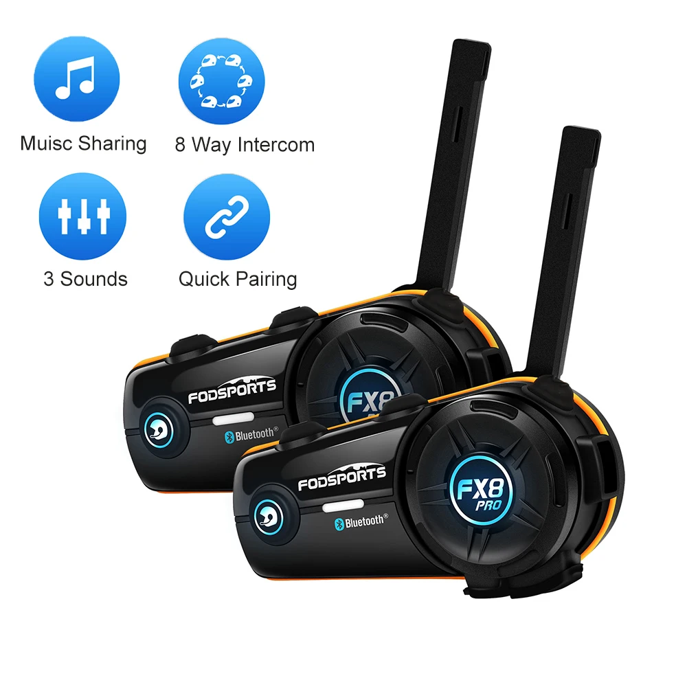 Fodsports Intercom Motorcycle Bluetooth | Fodsports Intercom Pairing ...