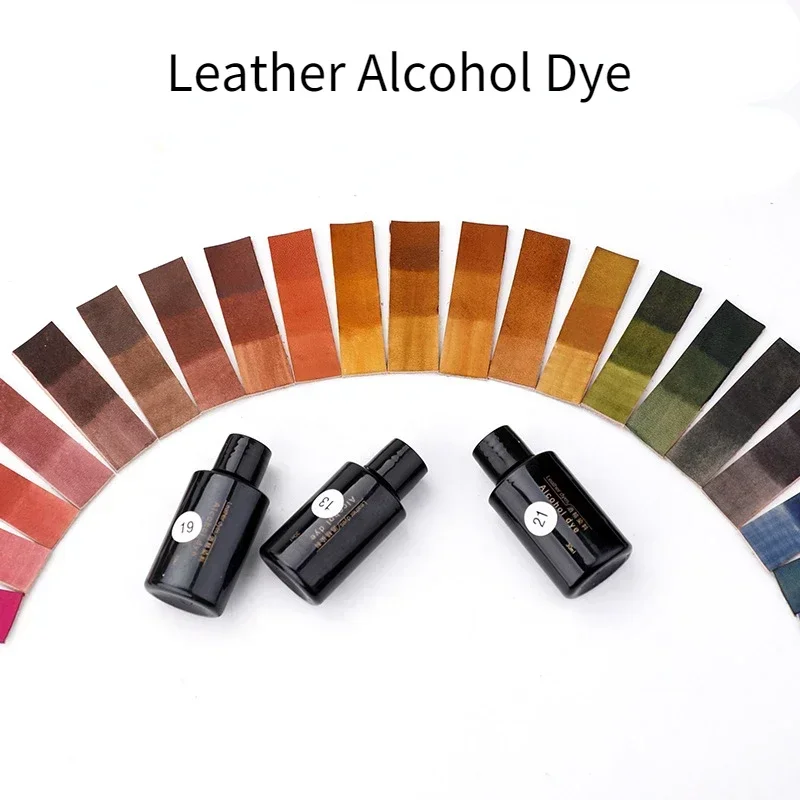 21-Colors-30ml-bottle-Leather-Alcohol-Dyes-Vegetable-Tanned-Handmade ...