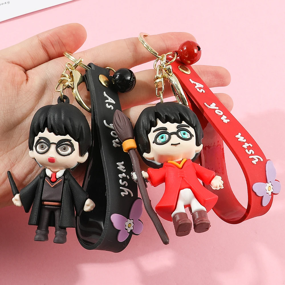 Cartoon-Q-version-Harry-Potter-Keychain-Hermione-Ron-Anime-Character ...