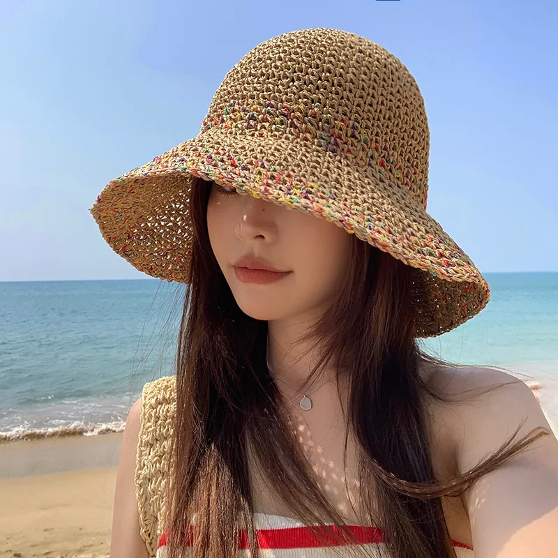 Summer Straw Sun Hats for Women Showing Face Small Bucket Hat Large ...